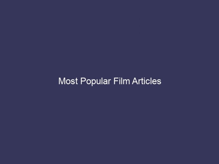 Most Popular Film Articles – Berghahn Books
